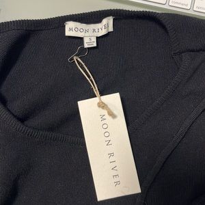 Dresses | Moon River Long Sleeve Cutout Sweater Midi Dress Nwt S | Poshmark